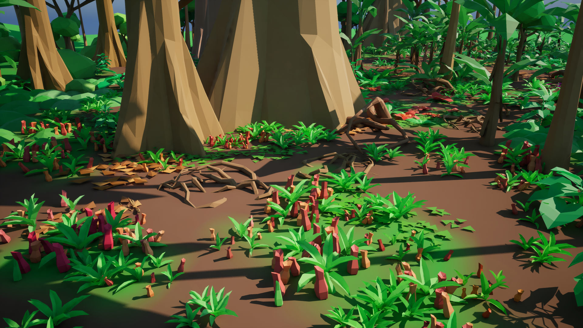 3D model Lowpoly Foliage Pack - Jungle VR / AR / low-poly | CGTrader