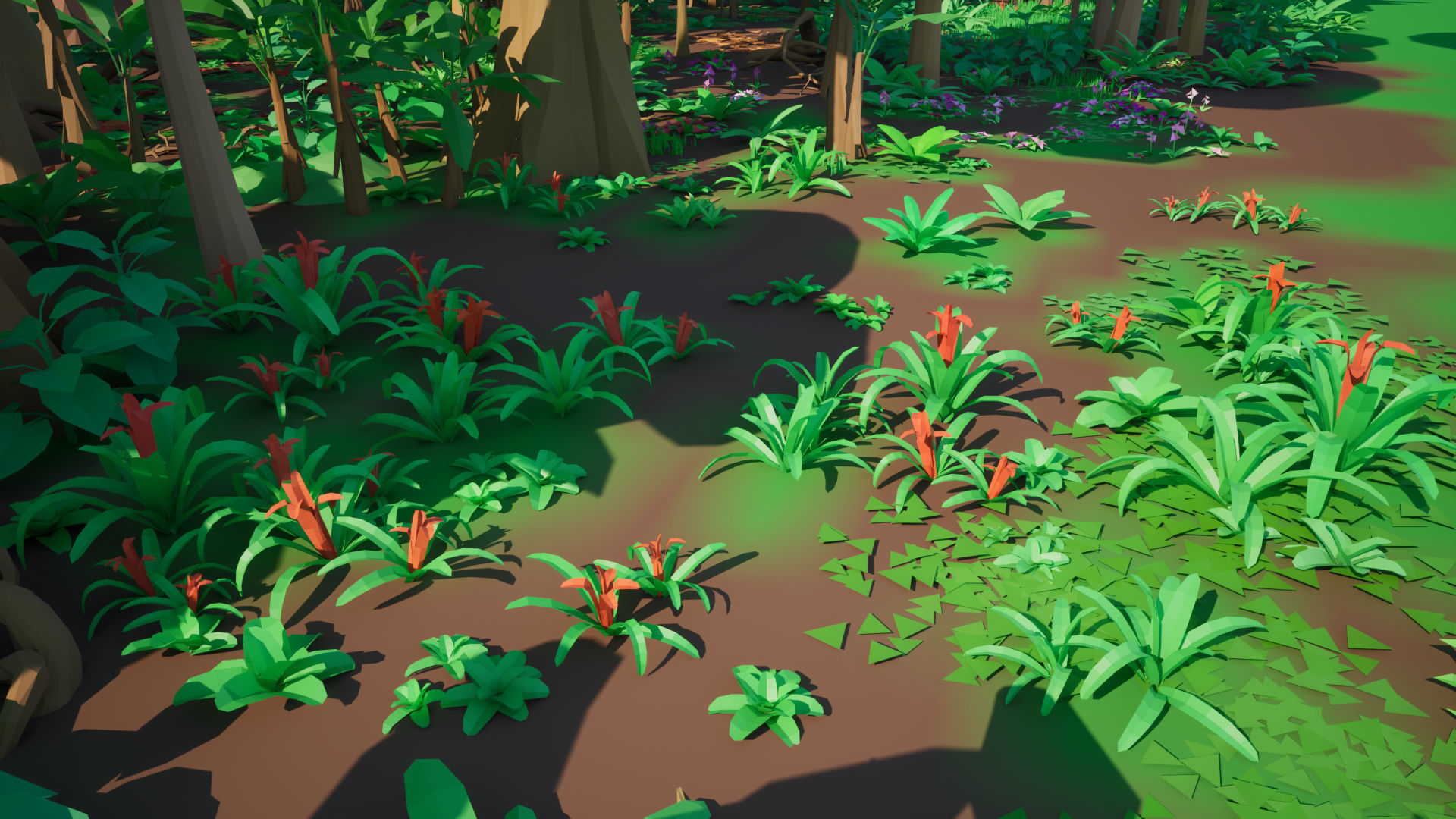 3D model Lowpoly Foliage Pack - Jungle VR / AR / low-poly | CGTrader