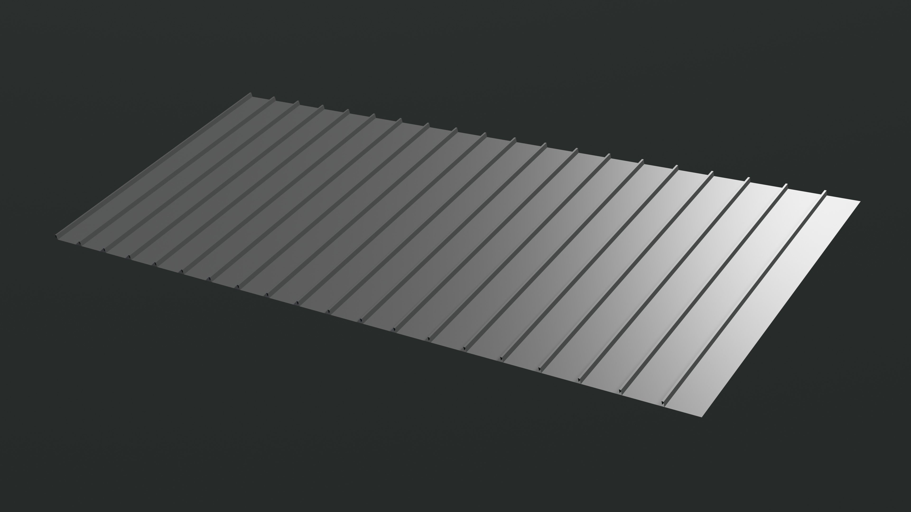 Metal sheet roofing 2402 3D model | CGTrader