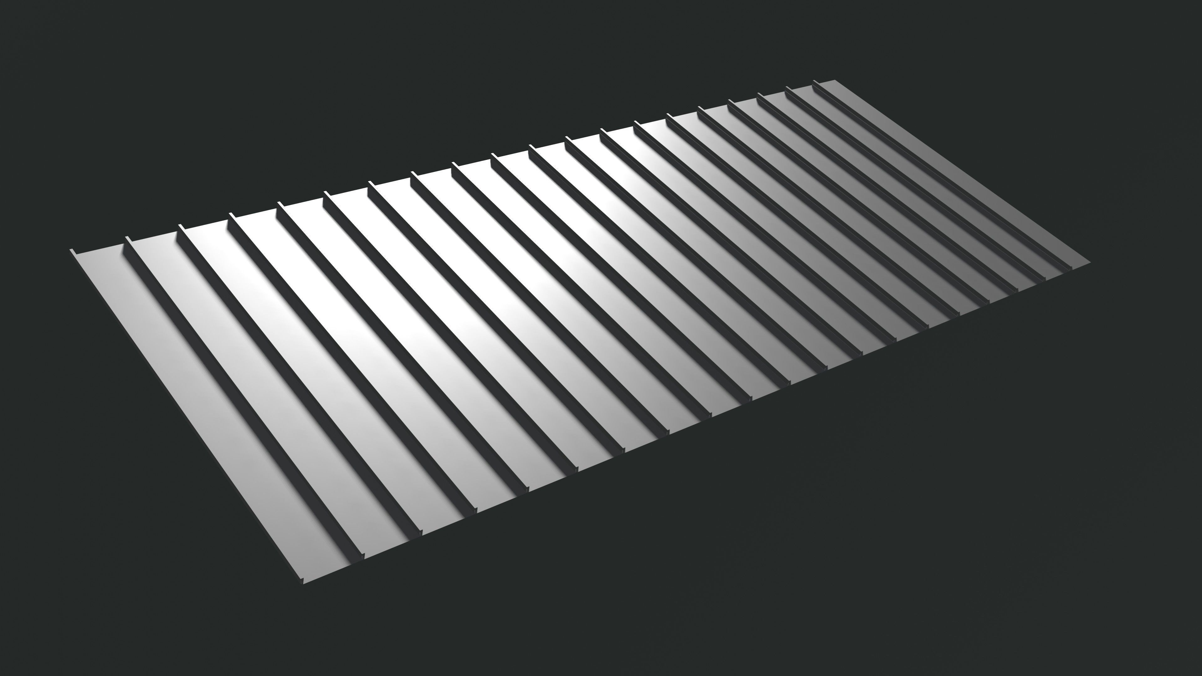 Metal sheet roofing 2402 3D model | CGTrader