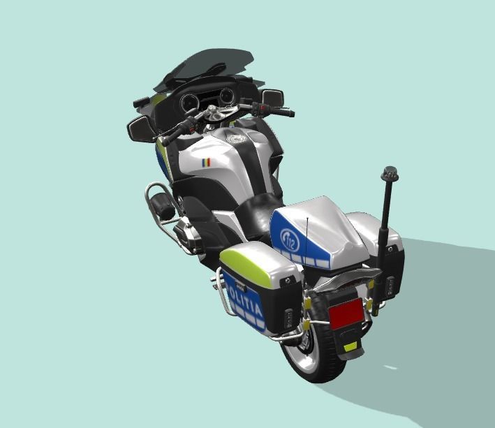Two-wheeled police motorcycle 3D model | CGTrader