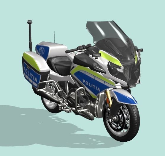 Two-wheeled police motorcycle 3D model | CGTrader