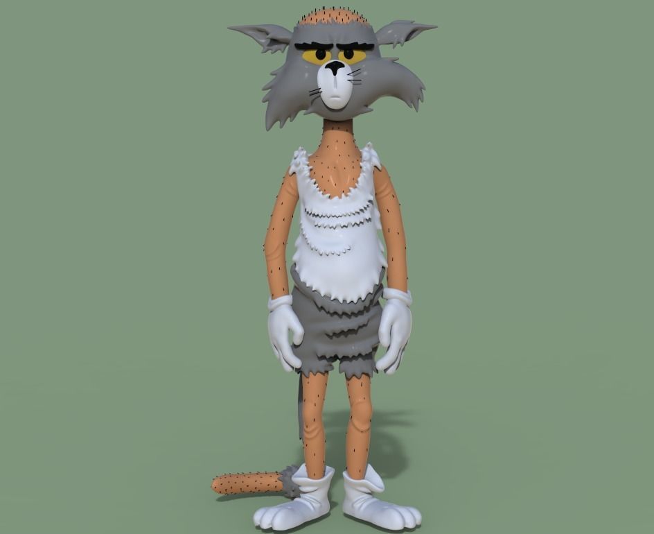 TOM AND JERRY - BALD TOM 3D model 3D printable | CGTrader