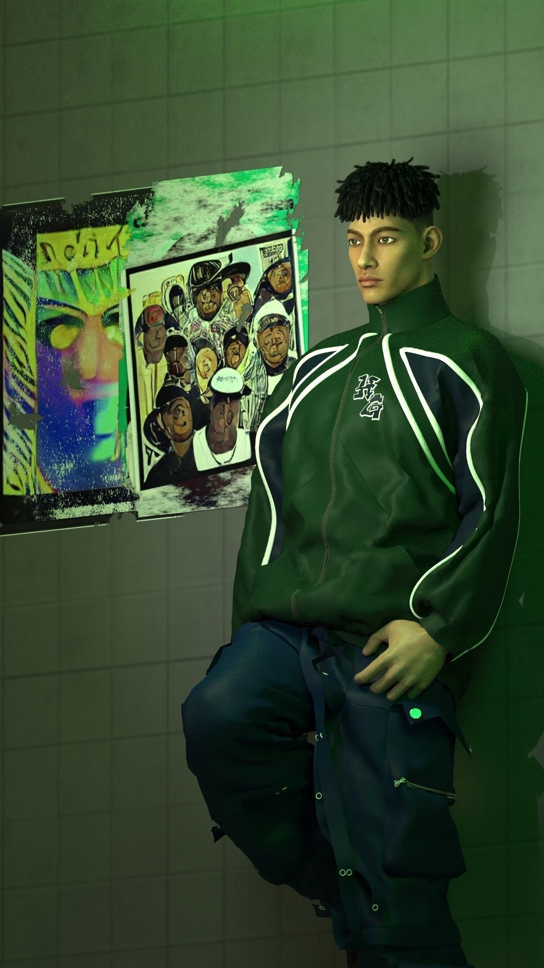 Jacket Hidden Garden FREE CLO3D free 3D model | CGTrader