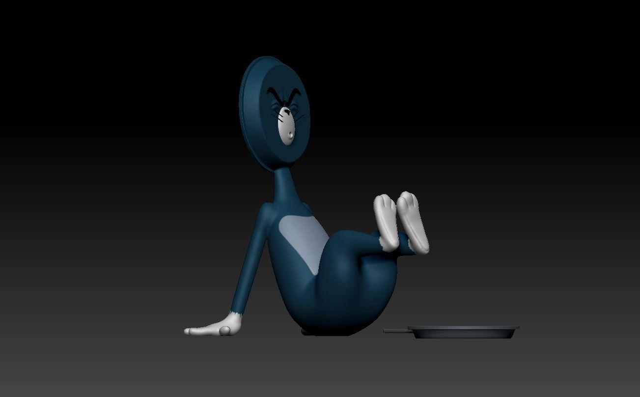 TOM AND JERRY - SHAPES OF TOM - PAN-SHAPED FACE 3D model 3D printable ...