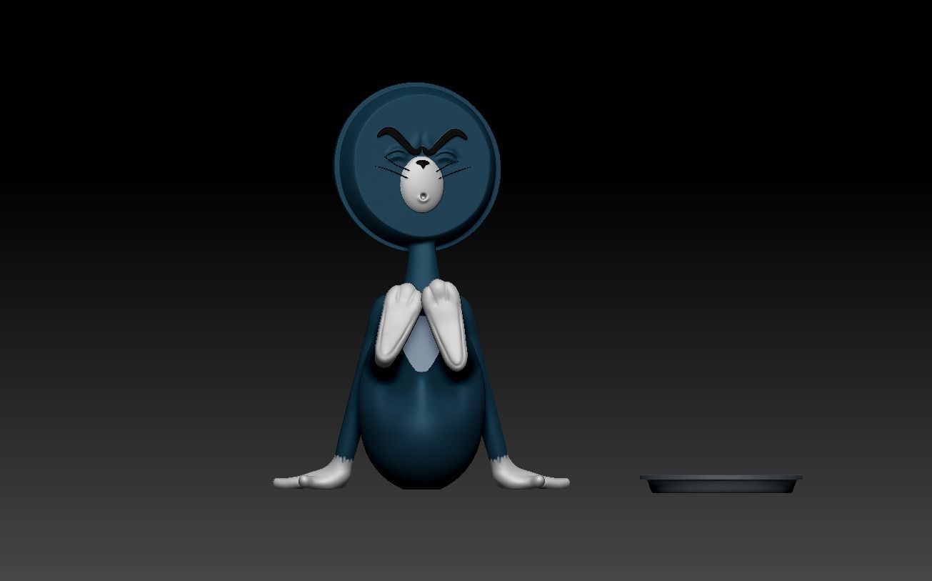 TOM AND JERRY - SHAPES OF TOM - PAN-SHAPED FACE 3D model 3D printable ...