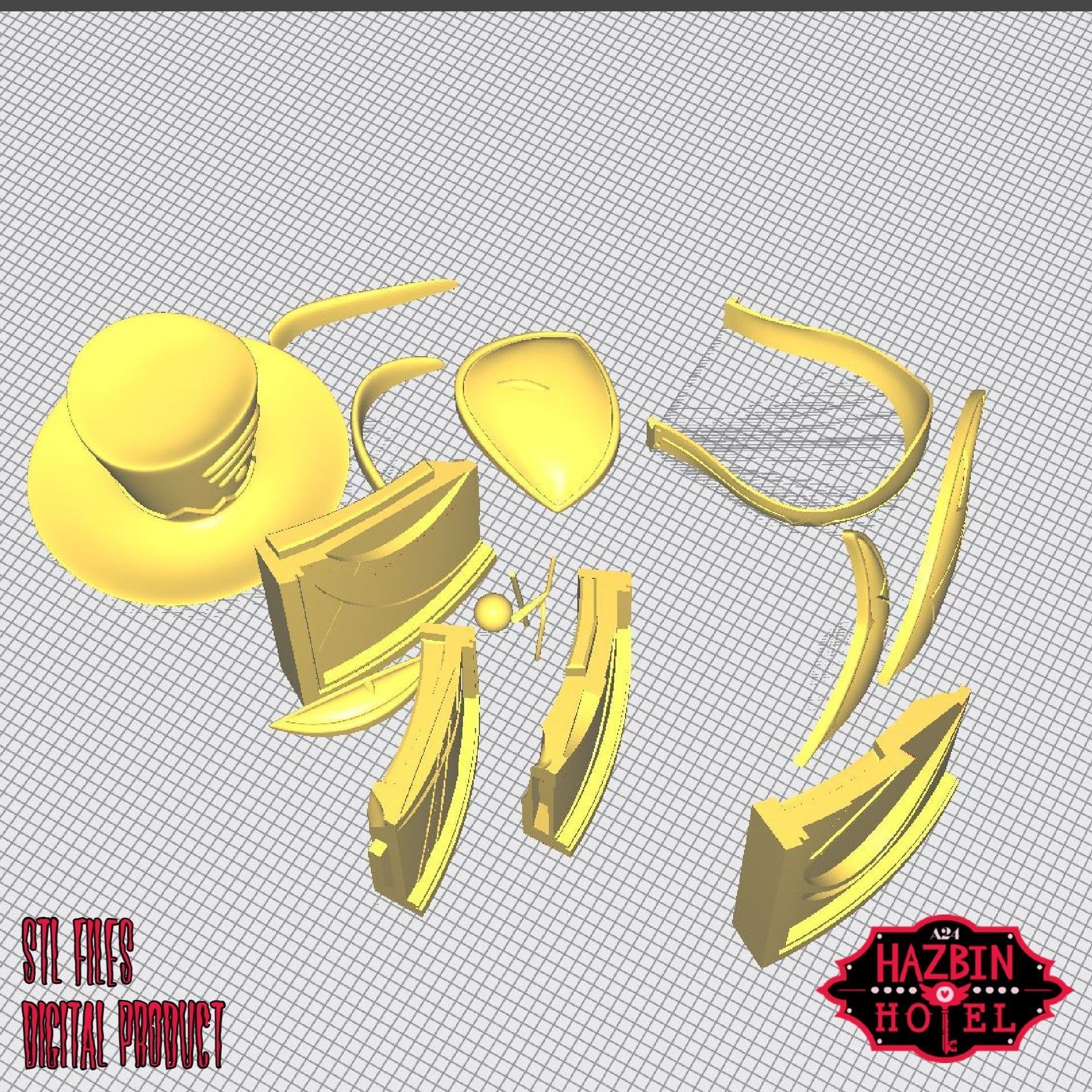 Vox Cosplay Set Hazbin Hotel 3D model 3D printable | CGTrader