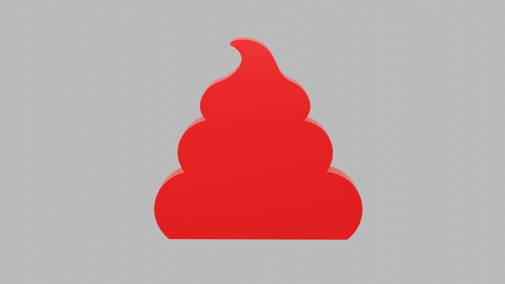 3D model Red Poop Icon VR / AR / low-poly | CGTrader