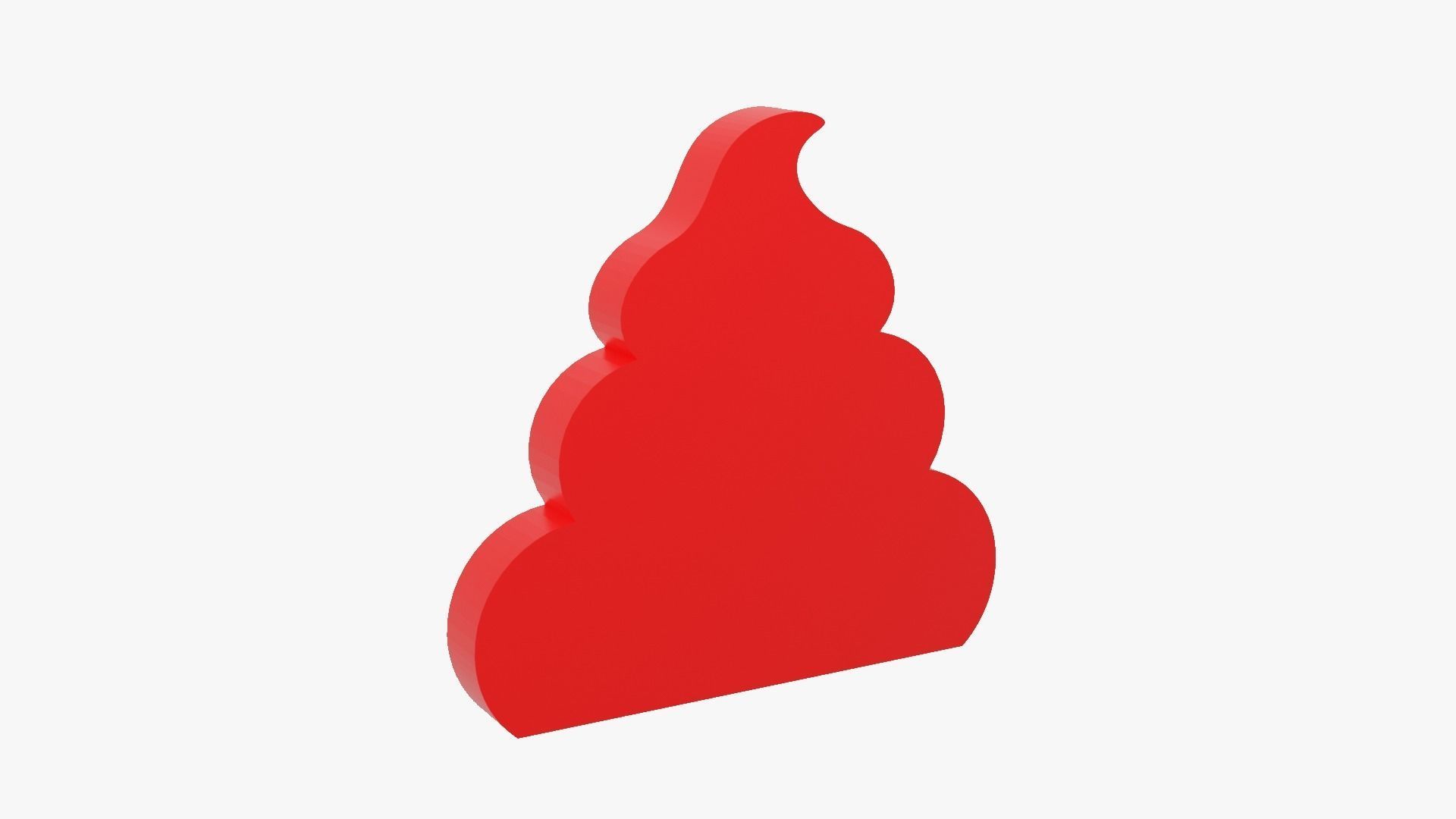 3D model Red Poop Icon VR / AR / low-poly | CGTrader