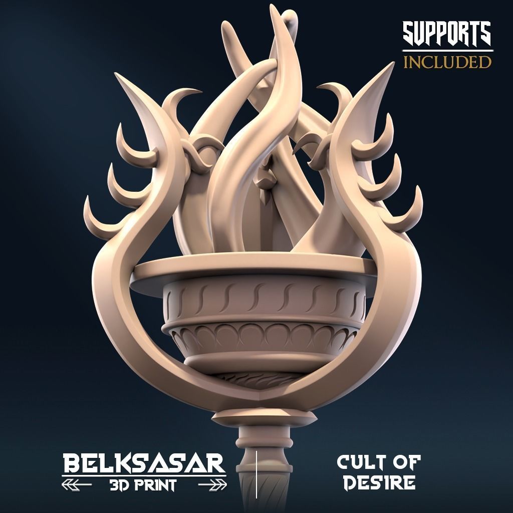 Banner Torch of Desire 3D model 3D printable | CGTrader