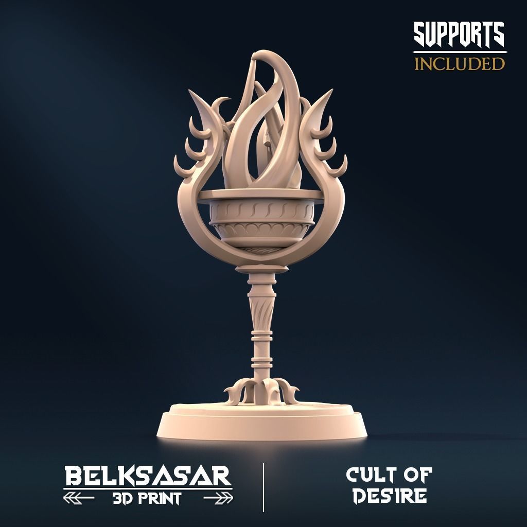 Banner Torch of Desire 3D model 3D printable | CGTrader