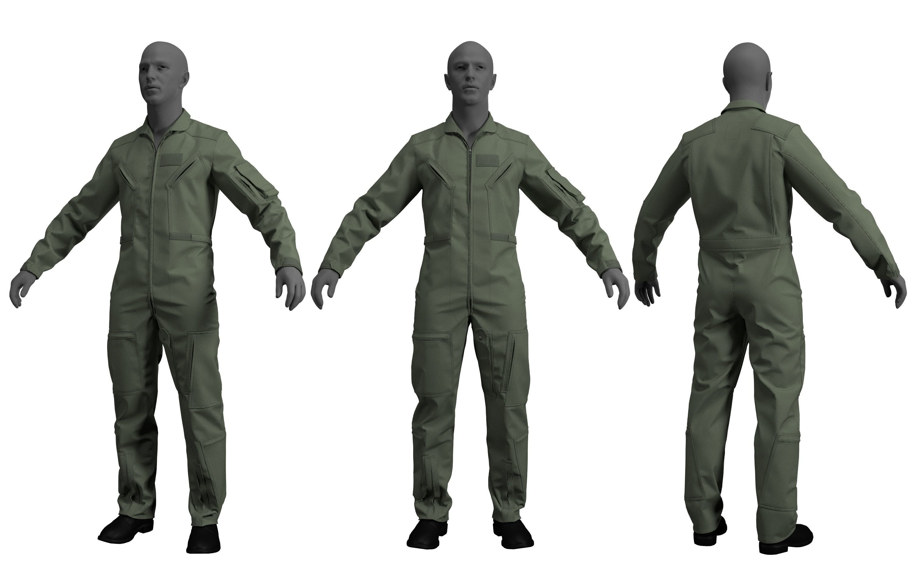 US Flight Suit CWU-27P - Marvelous Designer 3D model | CGTrader