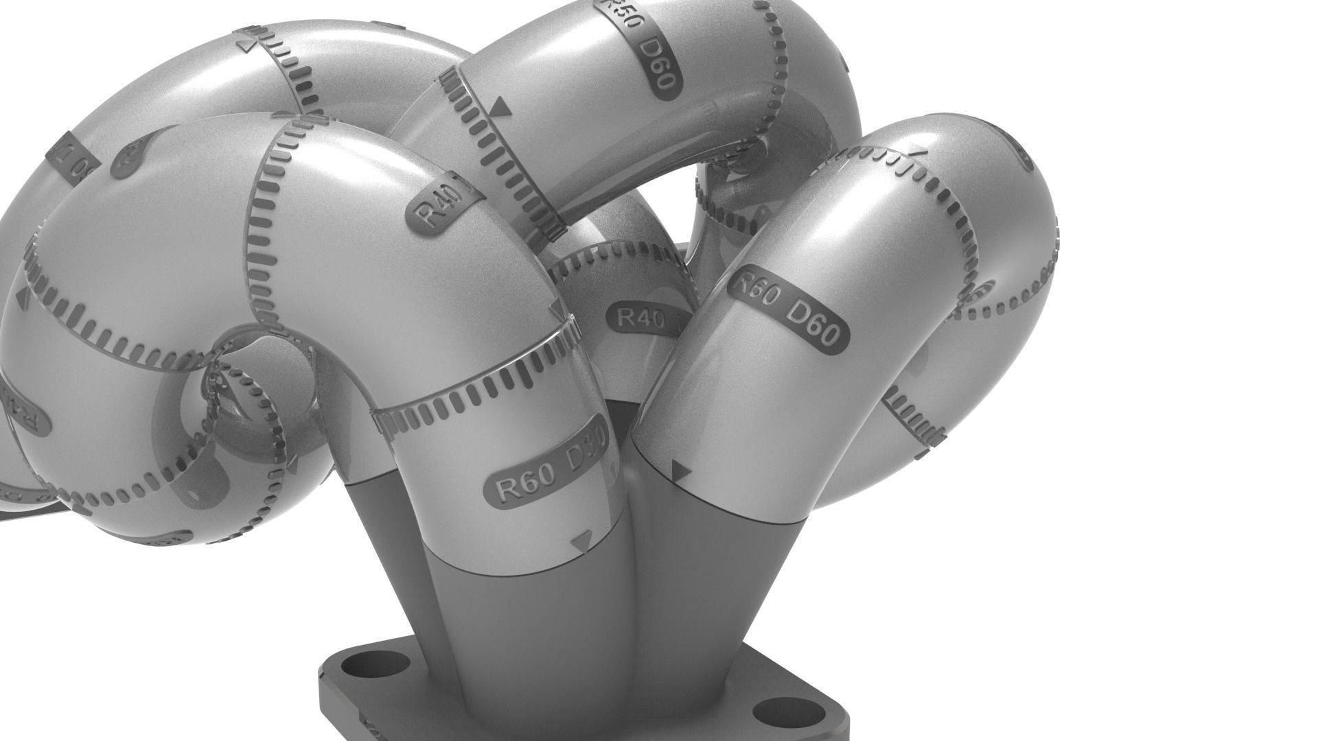 Exhaust Header Turbo Manifold 3D Puzzle Toy 3D model 3D printable ...