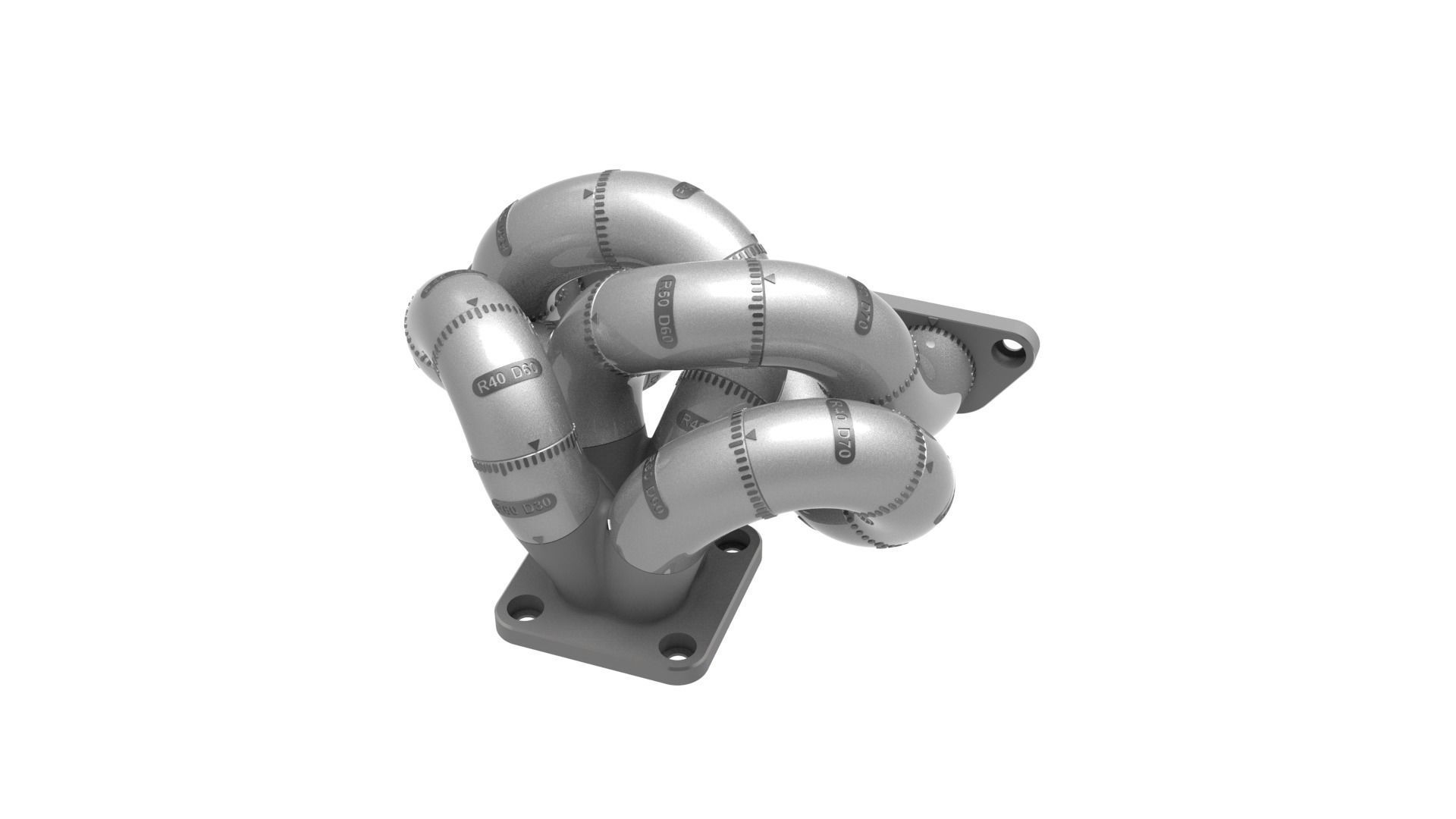 Exhaust Header Turbo Manifold 3D Puzzle Toy 3D model 3D printable ...