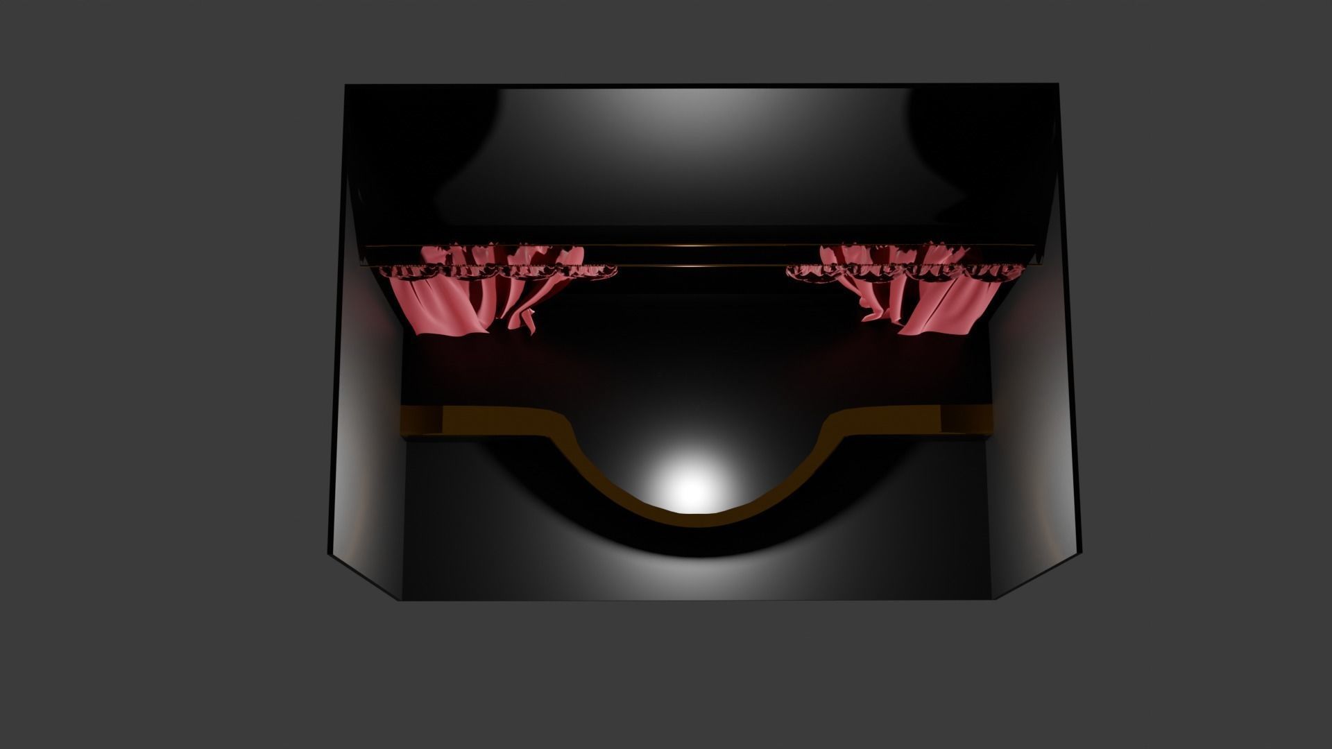 3D model Low Poly Stage with Curtains VR / AR / low-poly | CGTrader