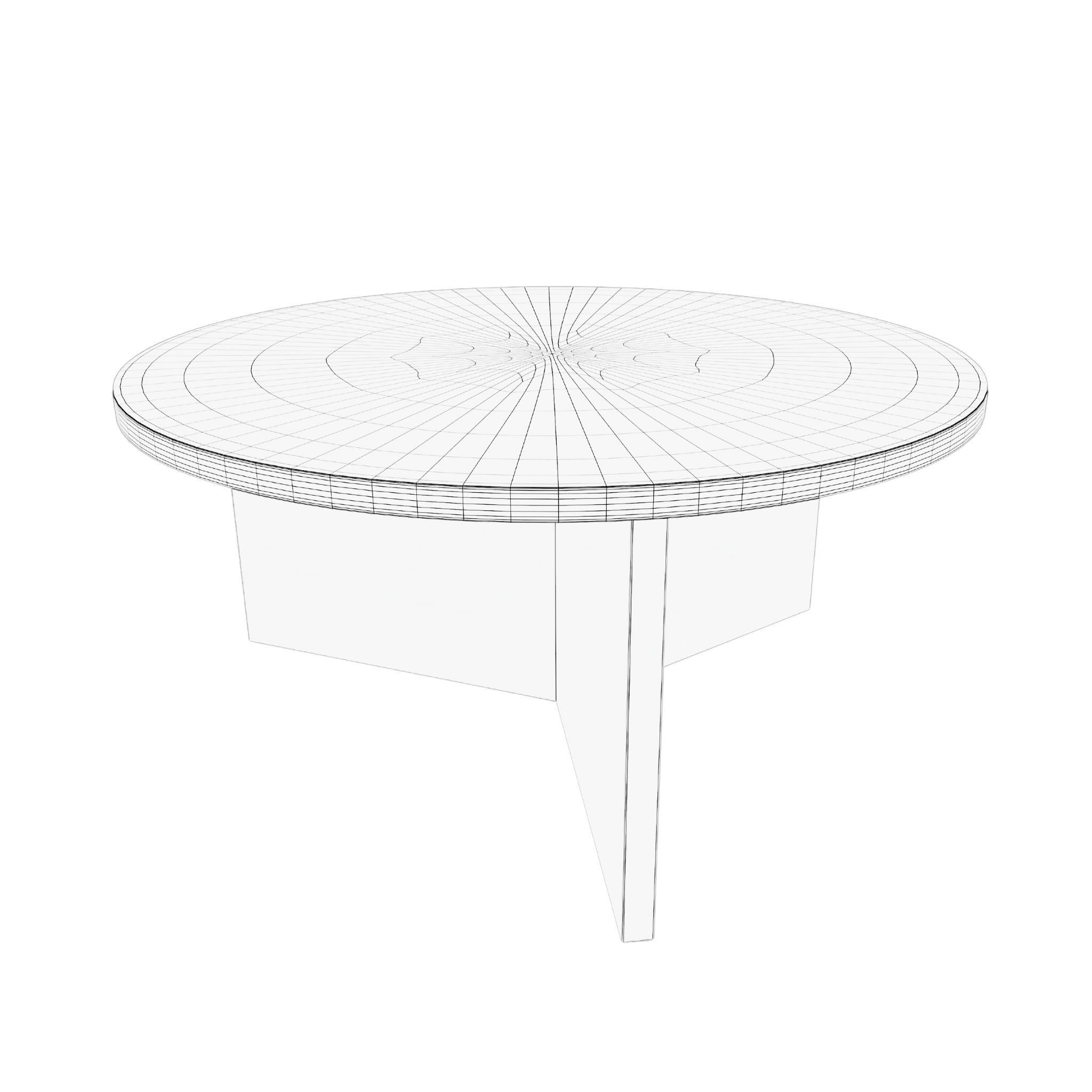 3D model Round Wood Dining Table VR / AR / low-poly | CGTrader