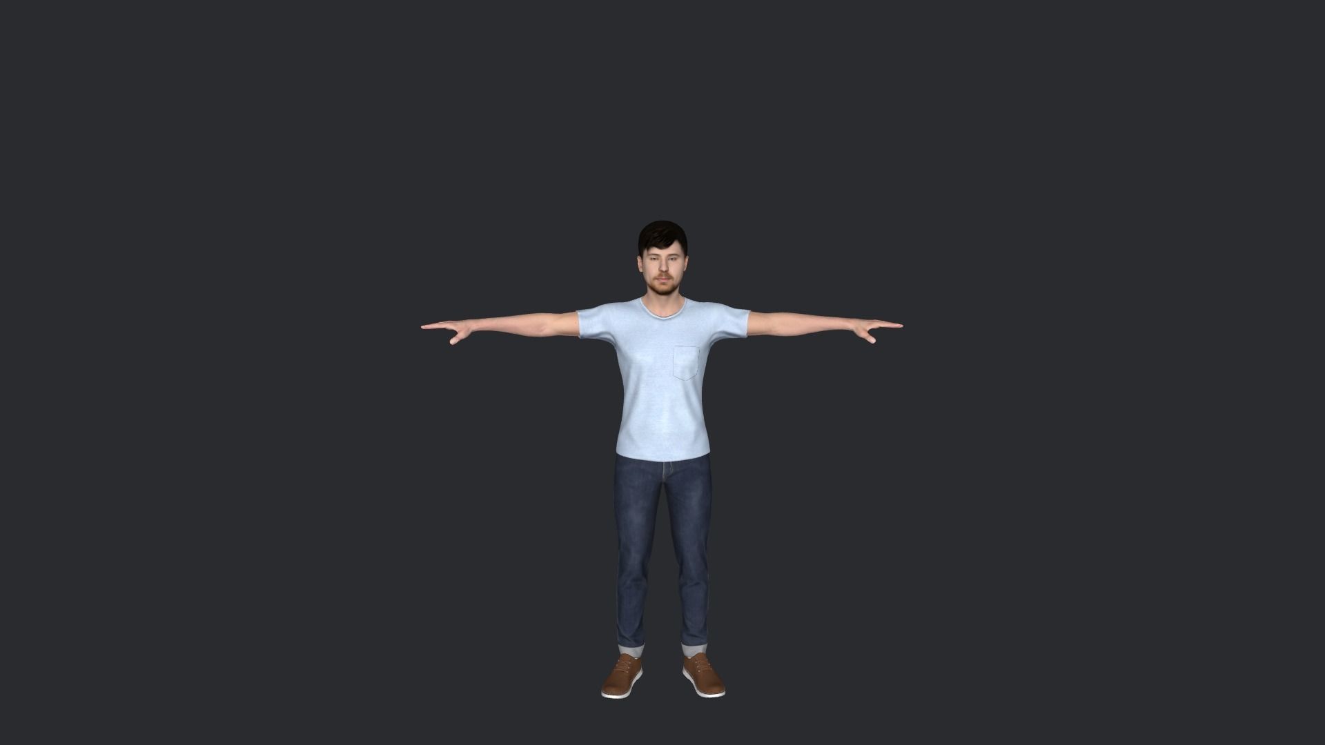 Mr beast Hyper Realistic Full Body Rigged Character 3D model rigged ...