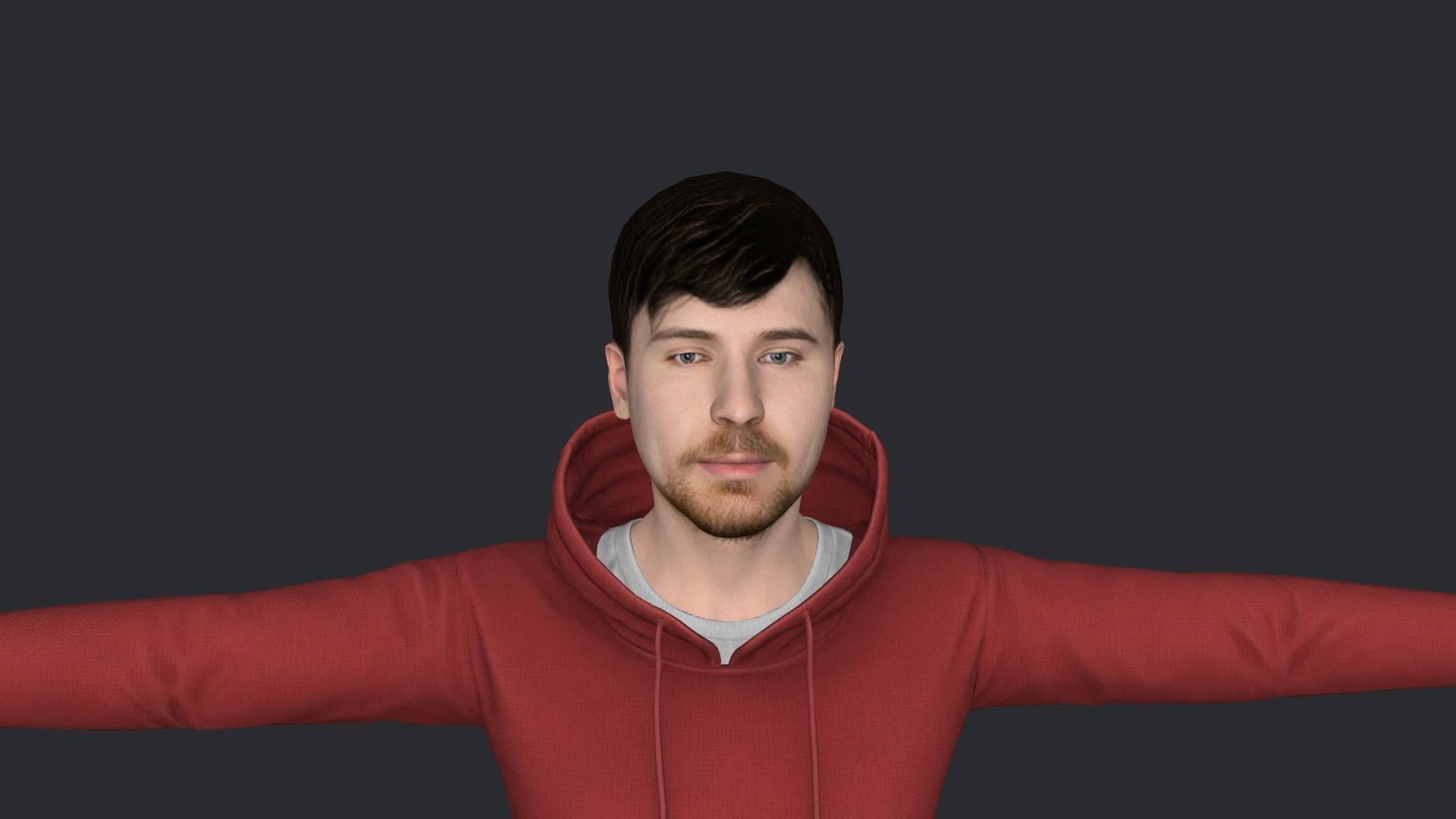 Mr beast Hyper Realistic Full Body Rigged Character 3D model rigged ...