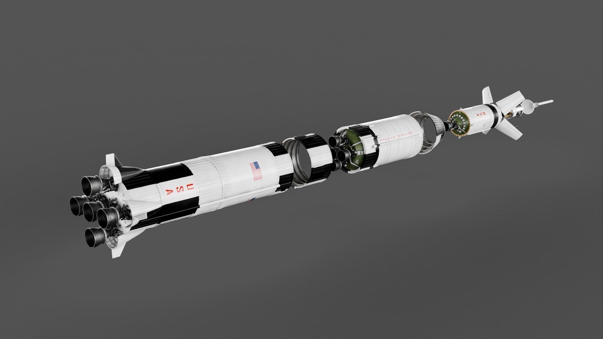 Saturn V 3D model | CGTrader