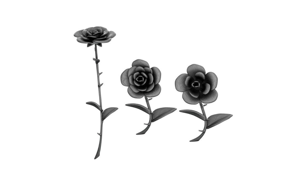 free roses free 3D model 3D printable | CGTrader