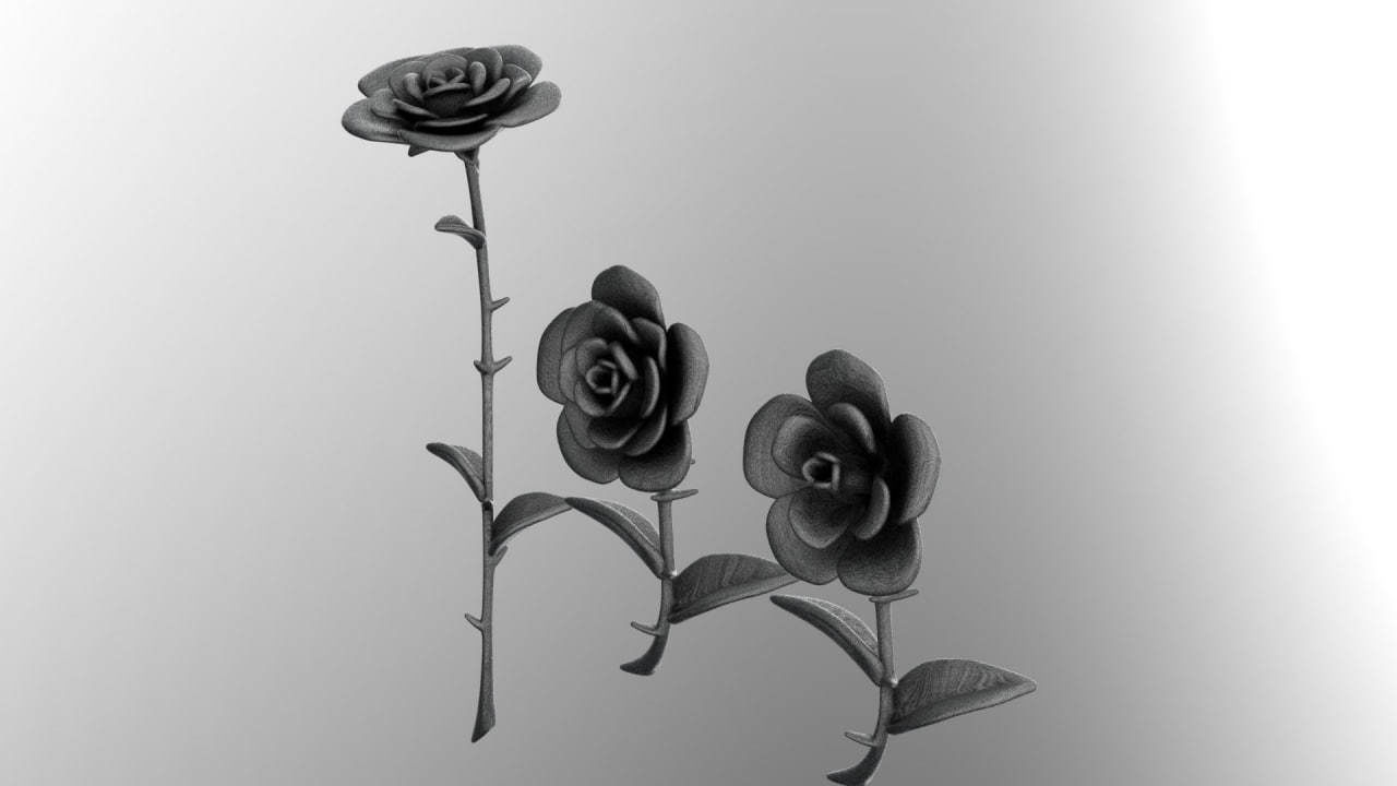 free roses free 3D model 3D printable | CGTrader