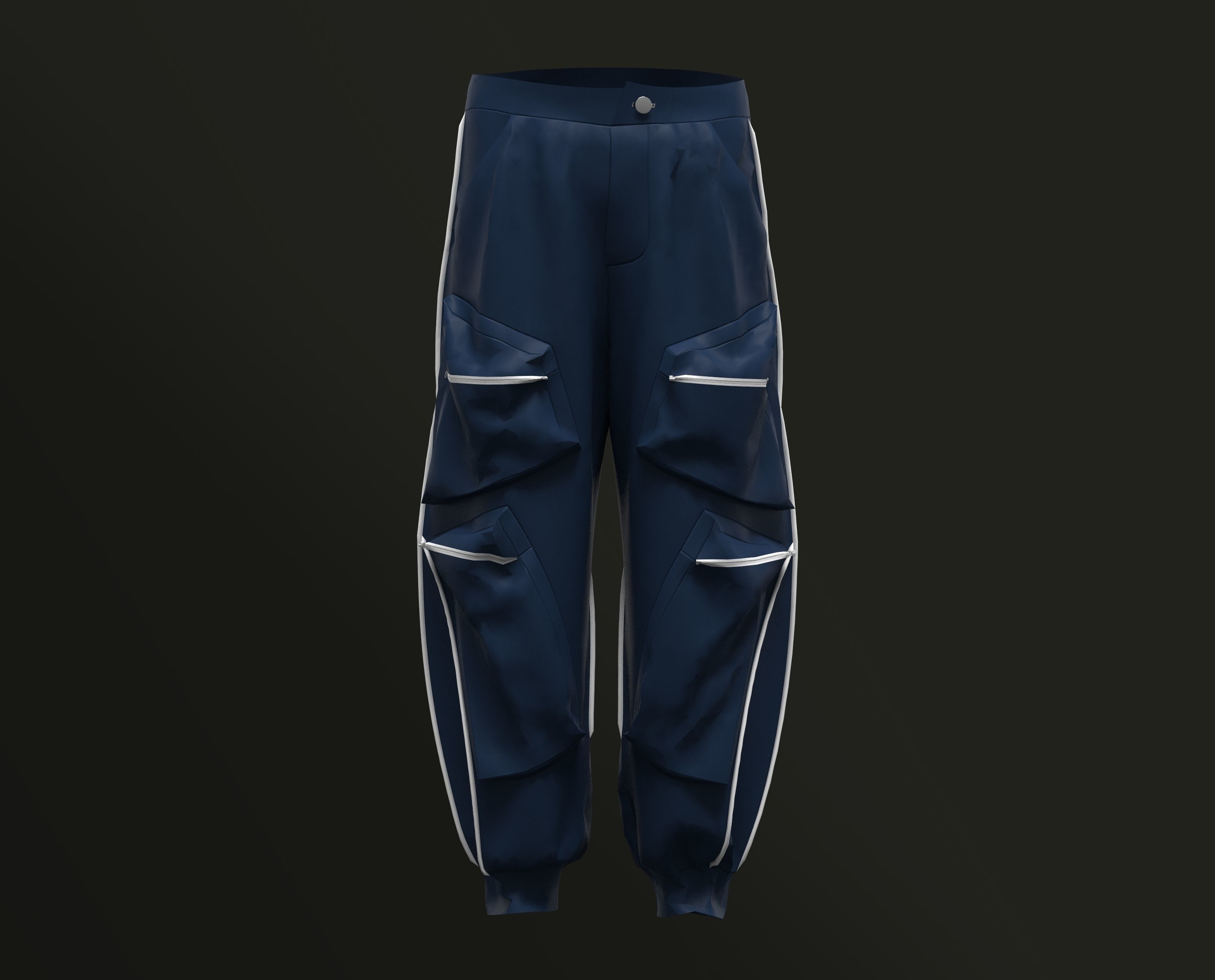 Pants Baggy Cargo Pockets CLO3D free 3D model | CGTrader