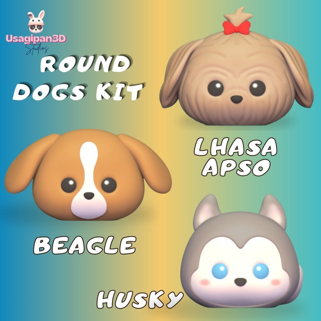 Round Dogs Kit 3D model 3D printable | CGTrader
