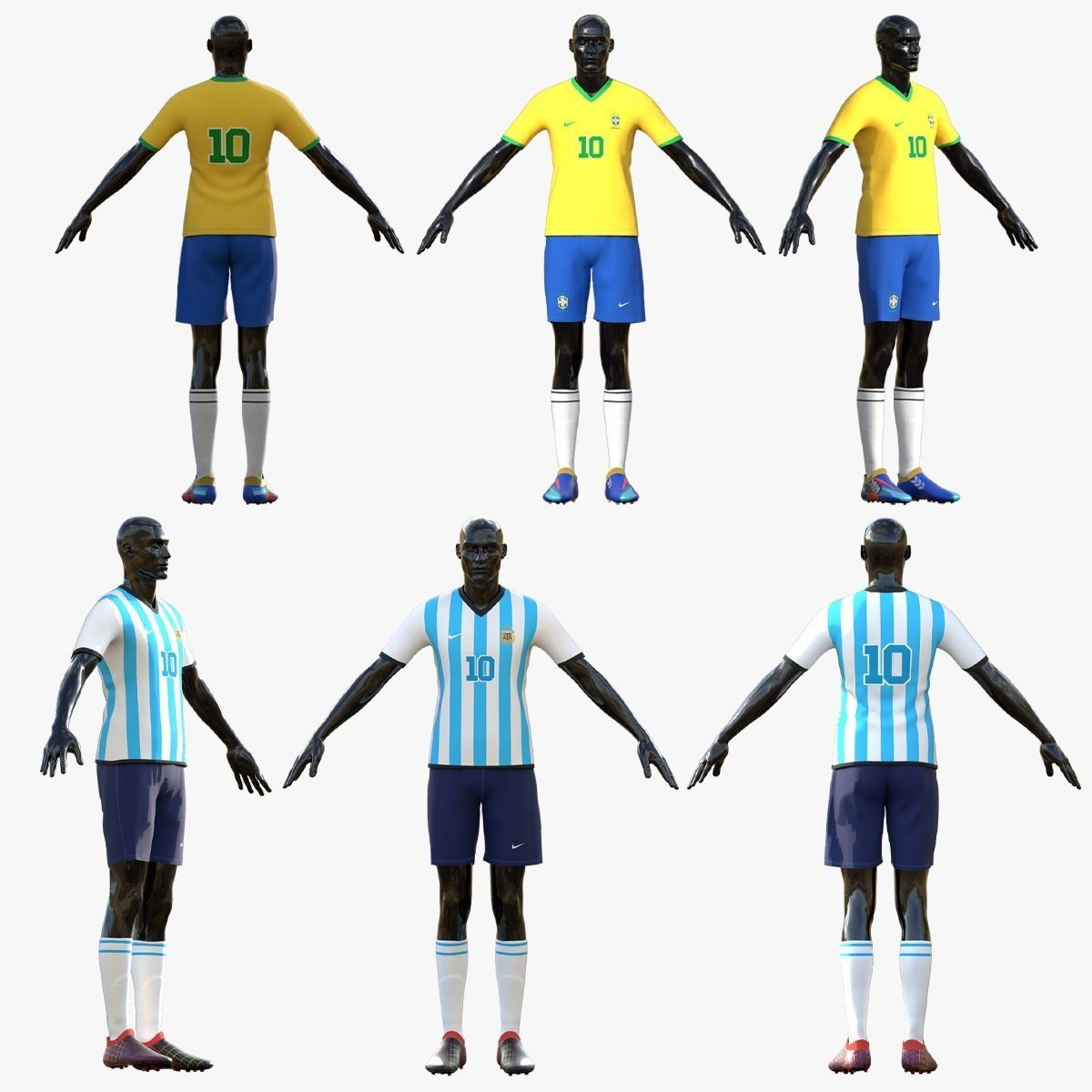 3D model Football Soccer Uniform VR / AR / low-poly | CGTrader