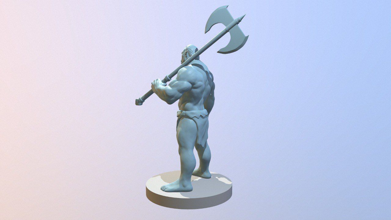 Orc muscular with an axe 3D model | CGTrader