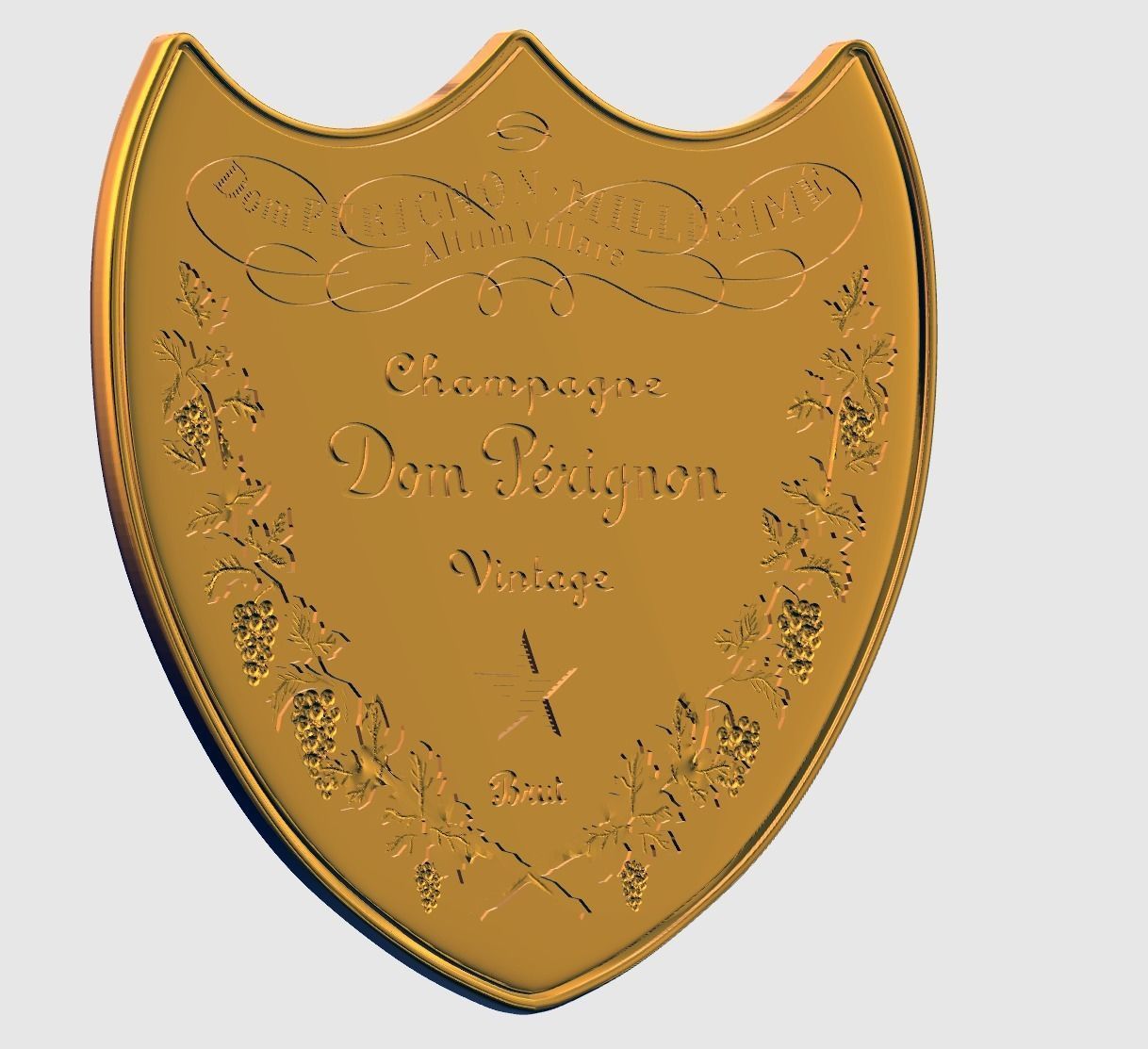 DOM PERIGNON CHAMPAGNE SHIELD FOR PRINT 3D model 3D printable | CGTrader