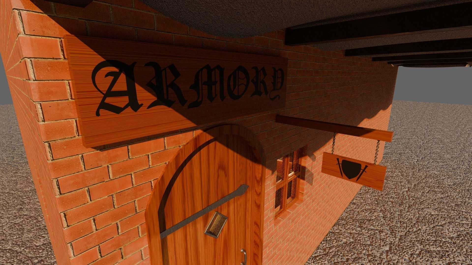 Medieval Armory Store 3D model | CGTrader