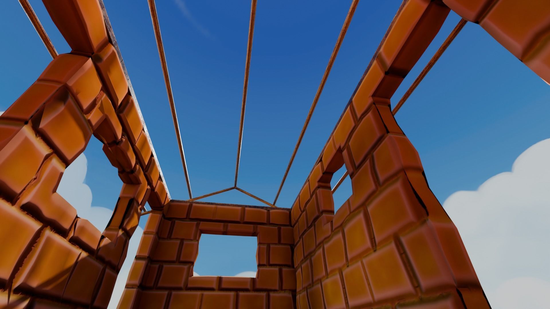 3d stylized Village Brick house free VR / AR / low-poly 3D model | CGTrader