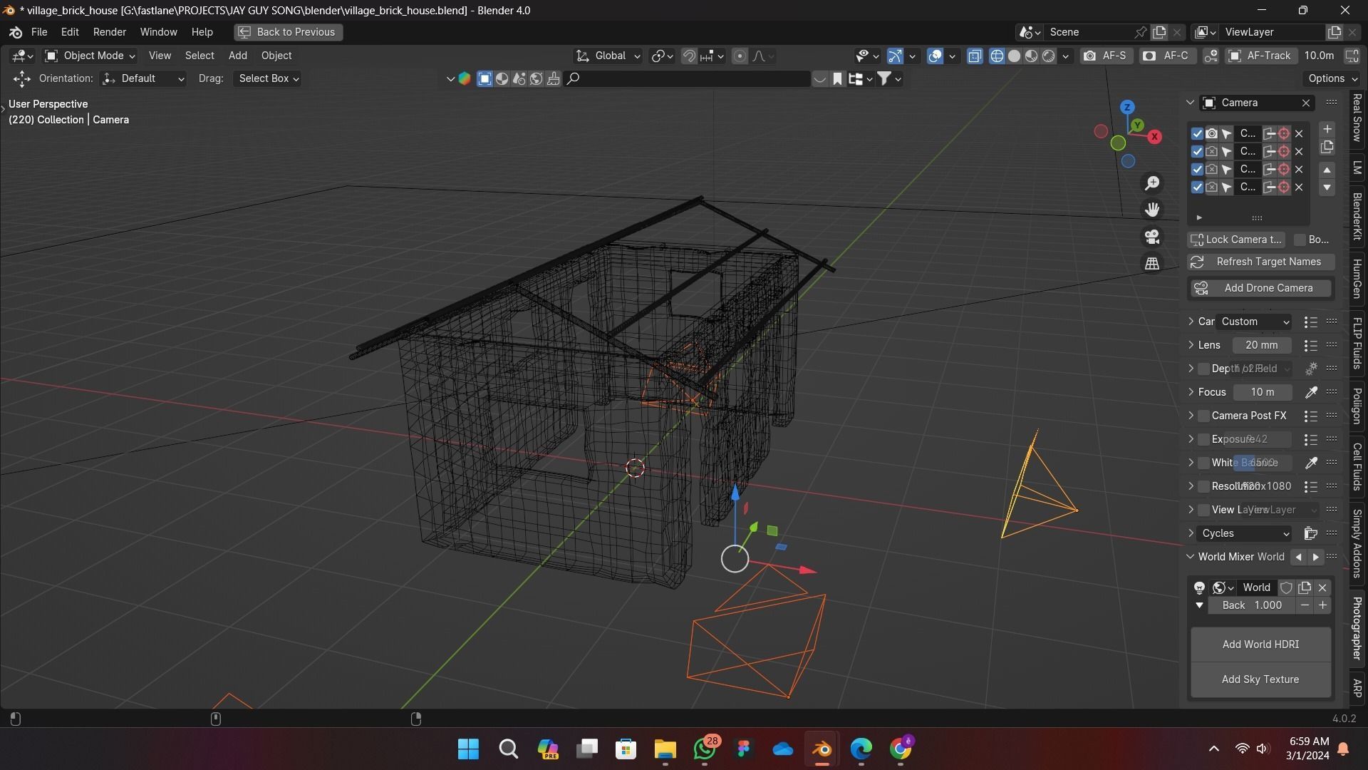 3d stylized Village Brick house free VR / AR / low-poly 3D model | CGTrader