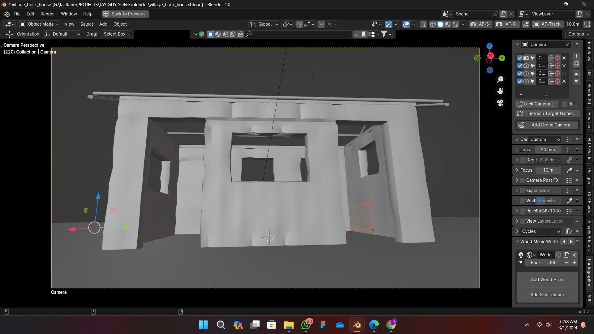 3d stylized Village Brick house free VR / AR / low-poly 3D model | CGTrader