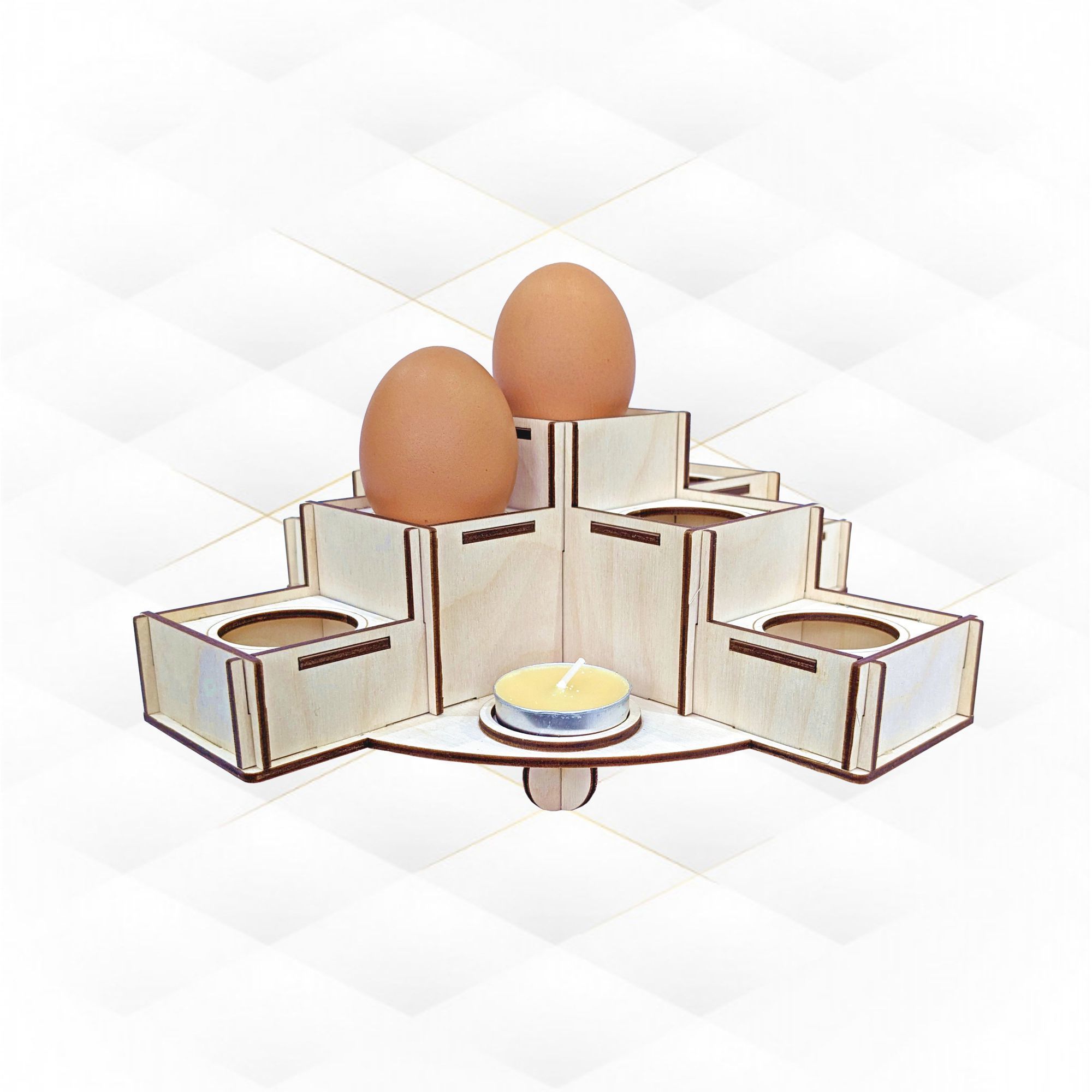 Easter eggs stand holder svg dxf model laser cut 3D model 3D printable | CGTrader