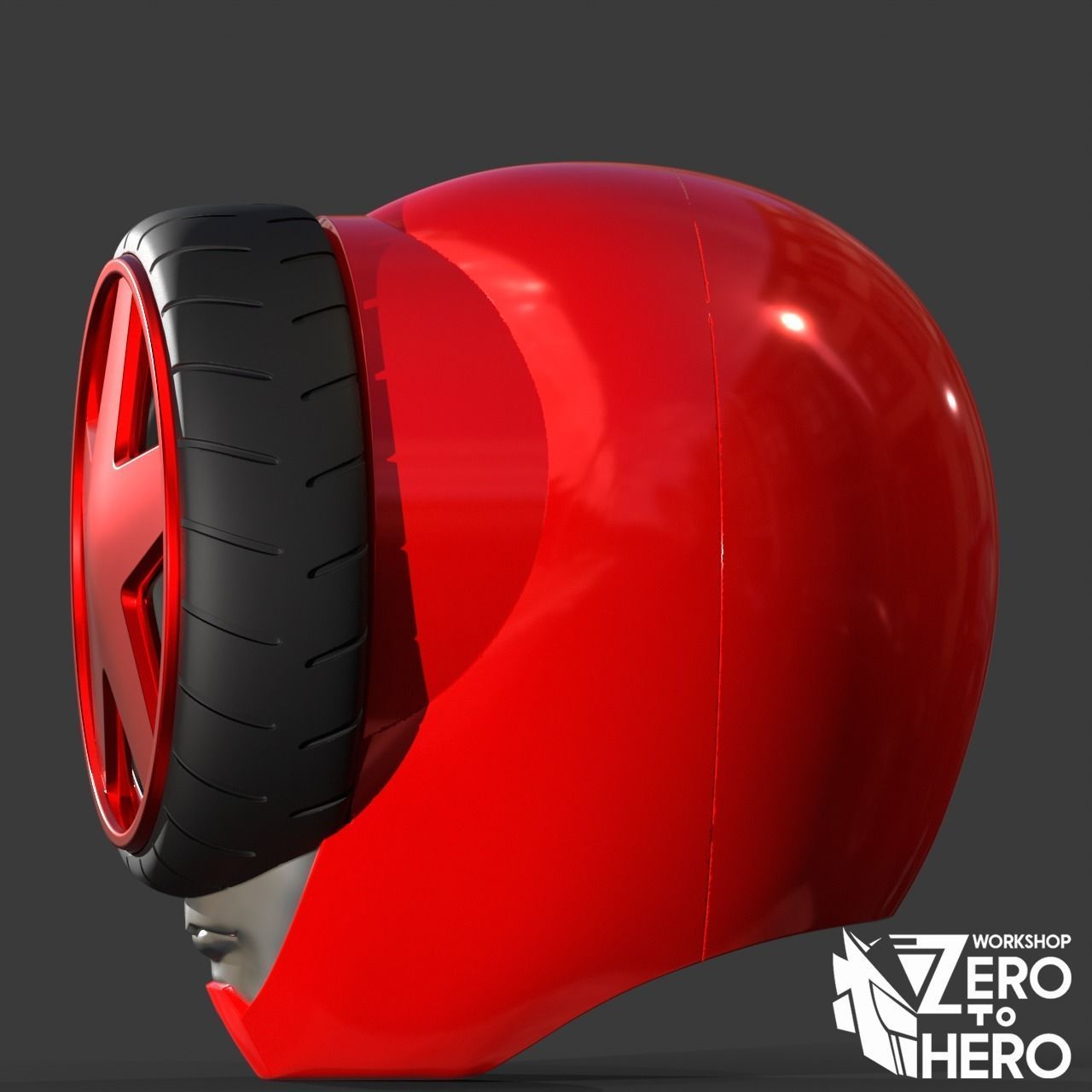 Super sentai Boonboomger Red Ranger Helmet 3D model 3D printable | CGTrader