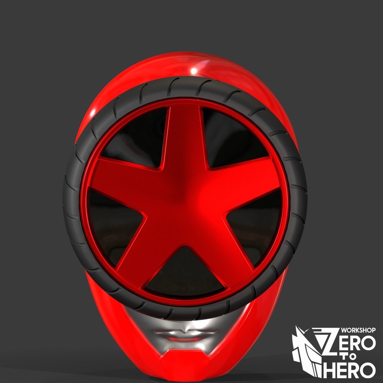 Super sentai Boonboomger Red Ranger Helmet 3D model 3D printable | CGTrader