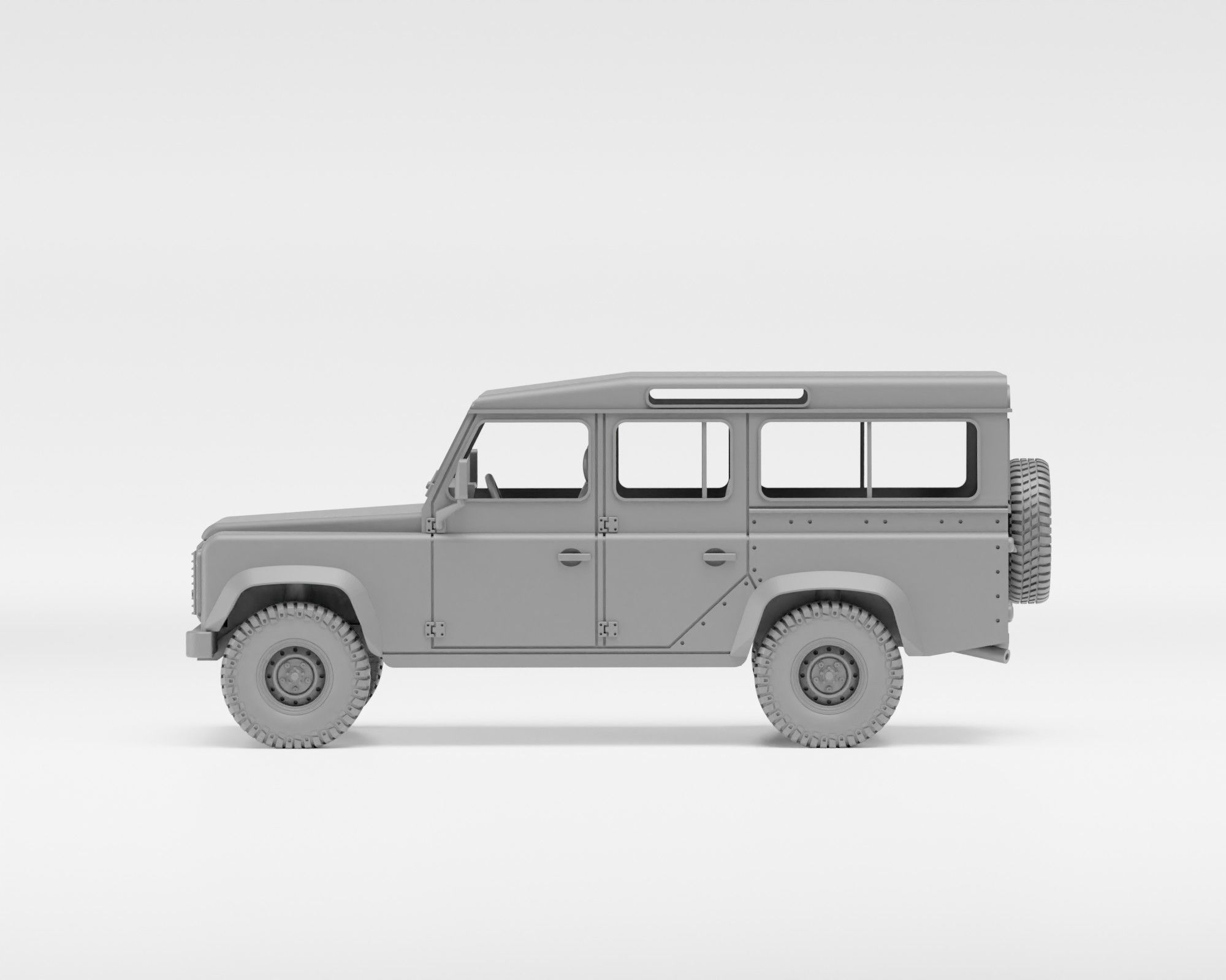 Land Rover Defender 110 - H0 scale car model kit 3D model 3D printable ...