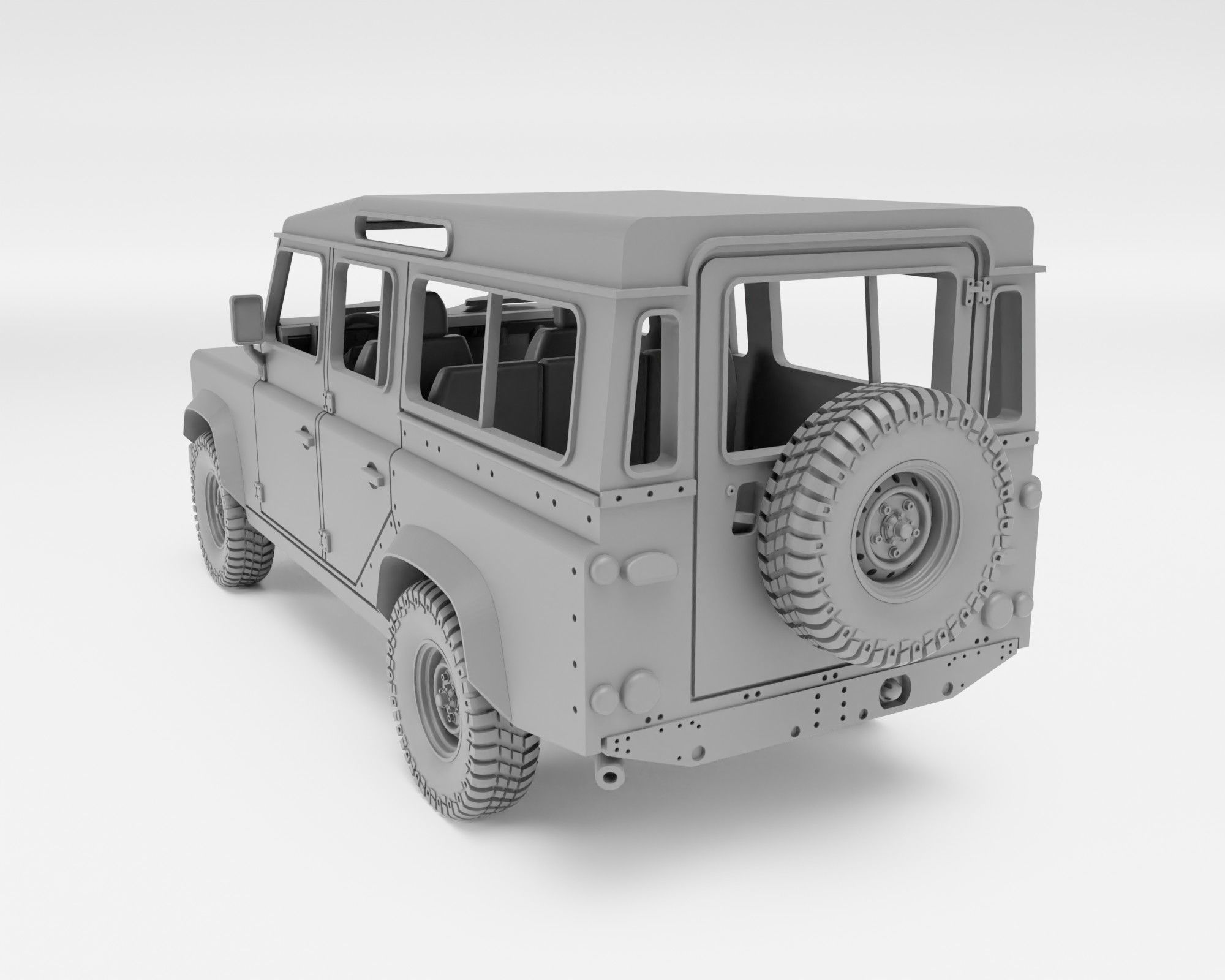 Land Rover Defender 110 - H0 scale car model kit 3D model 3D printable ...