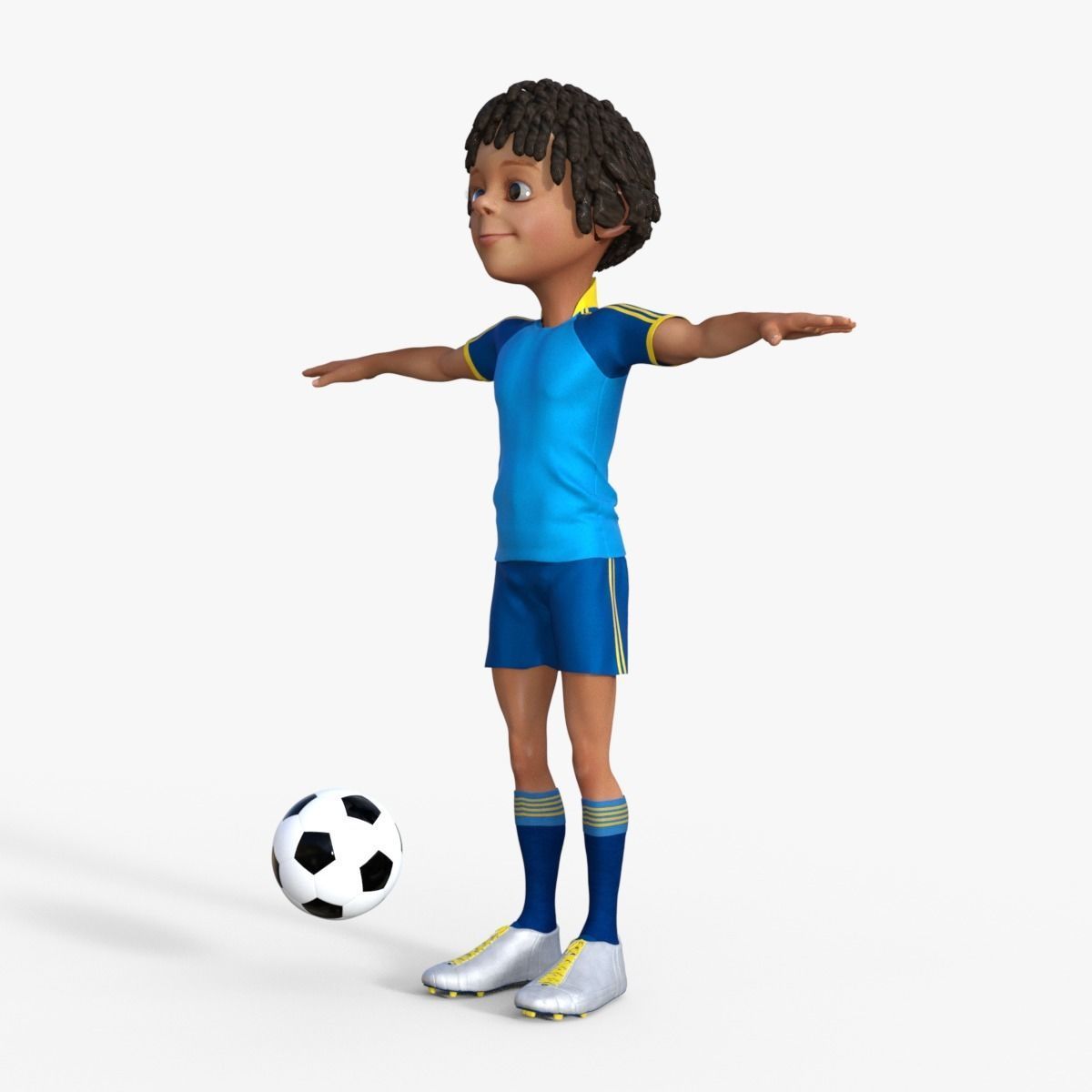Cartoon Football player Rigged 3D model rigged | CGTrader