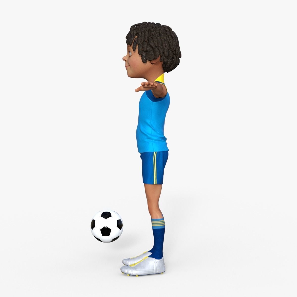 Cartoon Football player Rigged 3D model rigged | CGTrader