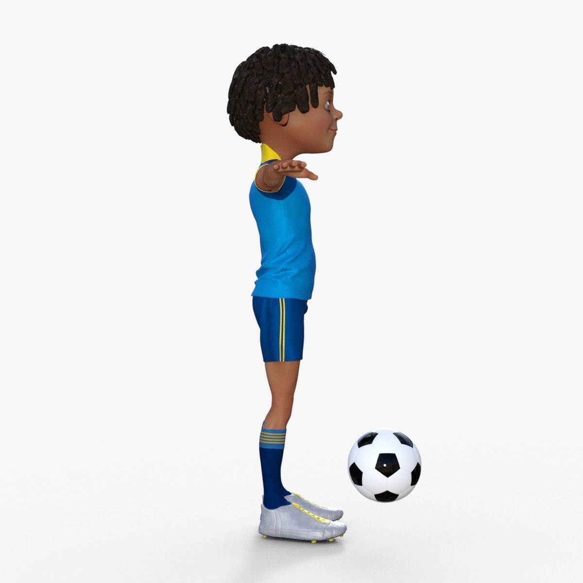 Cartoon Football player Rigged 3D model rigged | CGTrader