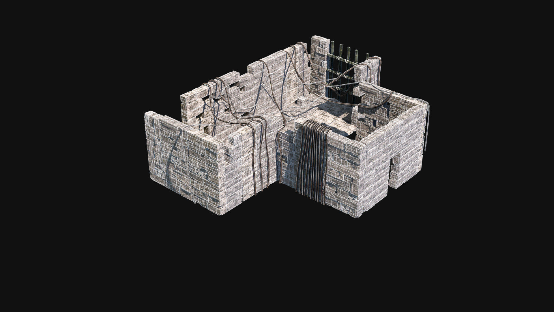 3D model SACRIFICE ALTAR JUNGLE TRIBAL CULT PLACES ROCK CONSTRUCTIONS ...