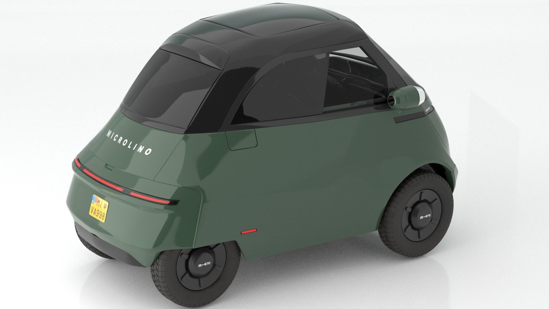 Microlino electric scooter car Khaki 3D model | CGTrader