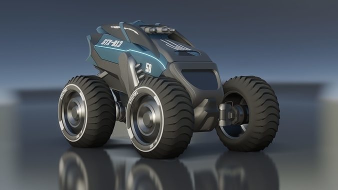 Sci fi vehicle free VR / AR / low-poly 3D model animated | CGTrader