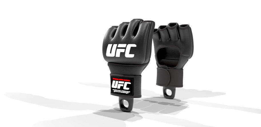 UFC Gloves With Logo Keychain 3D model 3D printable | CGTrader