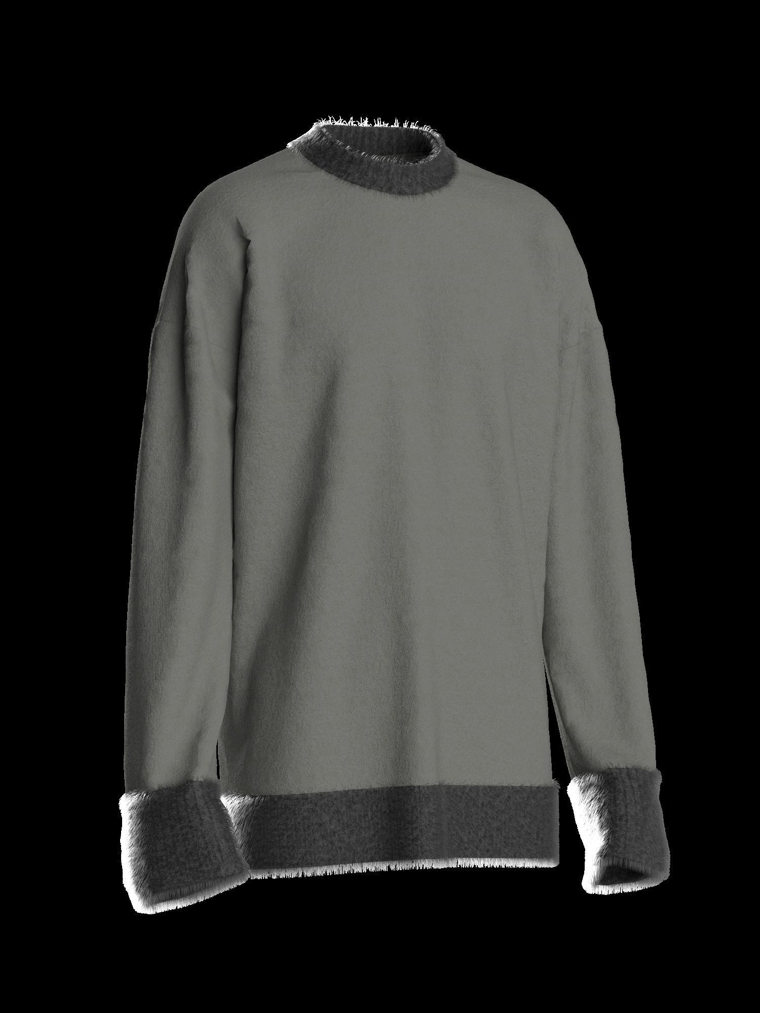 Male knit longsleeve 3D model animated rigged | CGTrader