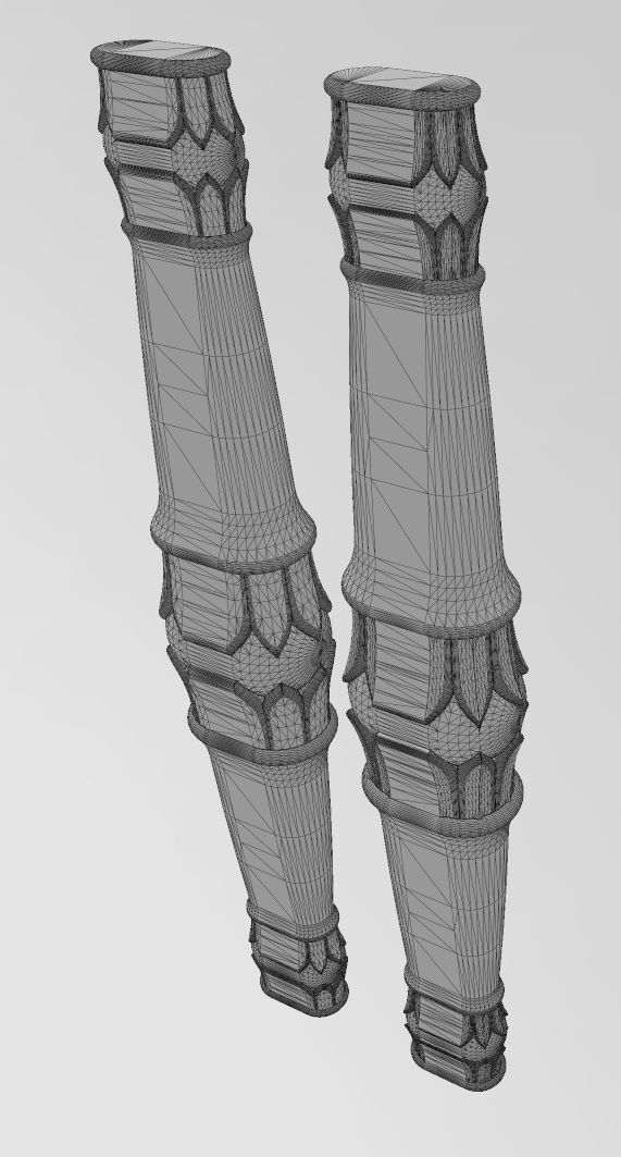 Oblong lotus flower bead capital column relief 3D model 3D printable ...