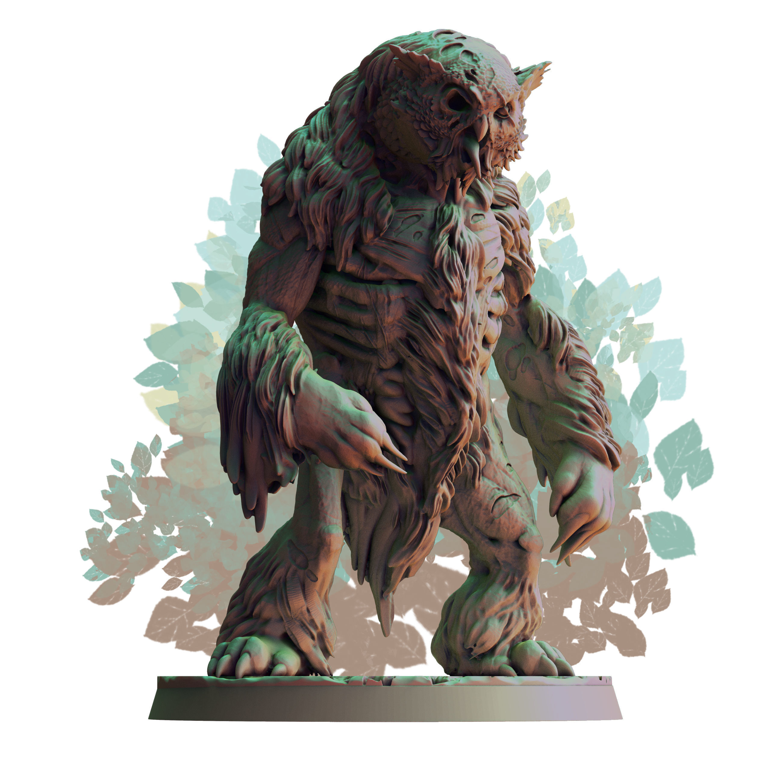 Owl Beast Zombie 3D model 3D printable | CGTrader