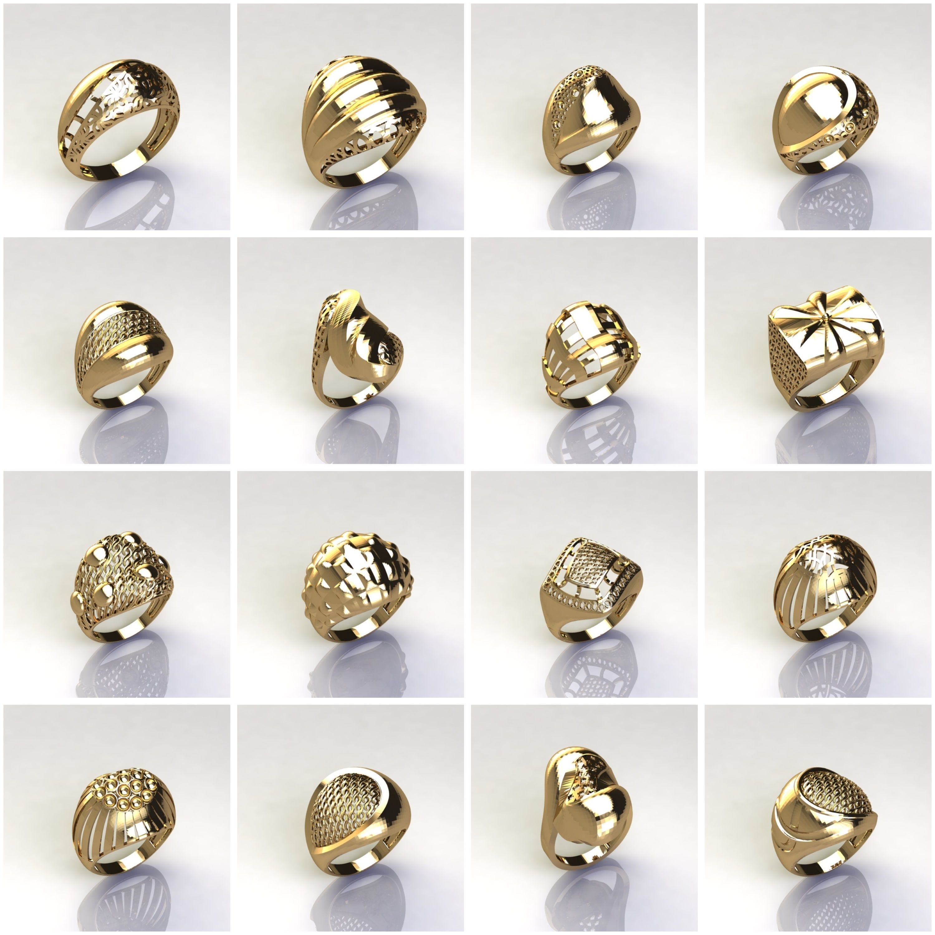 730 STL 3DM MODELS Plain Womens Rings format Models MEGA PACK 3D Model ...